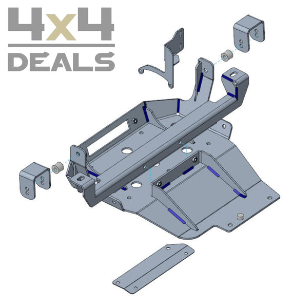 Hidden Winchmount voor Ford Ranger Raptor (2022+) | Hidden Winchmount